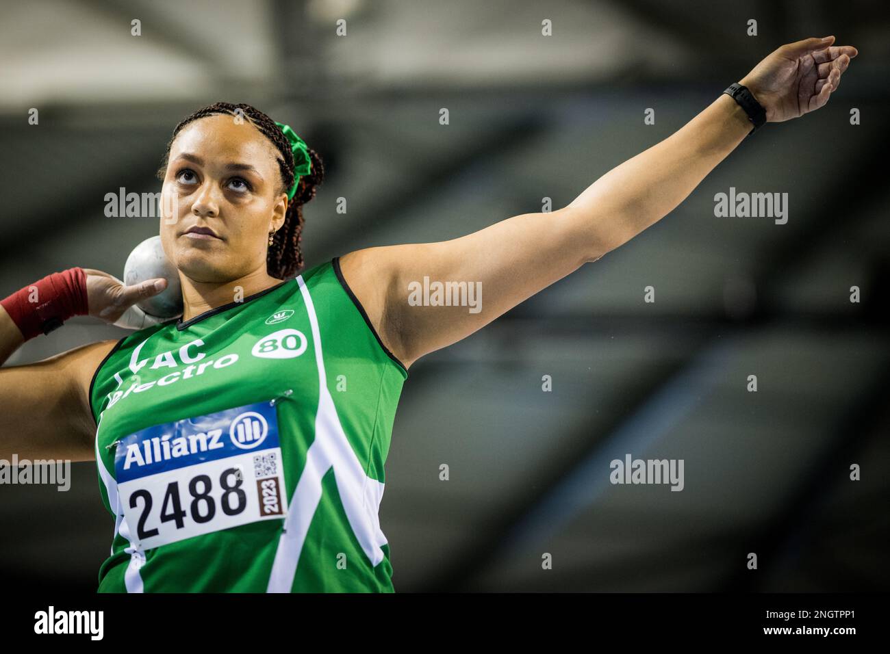 Belgian Jolien Boumkwo pictured in action during the Belgian indoor ...