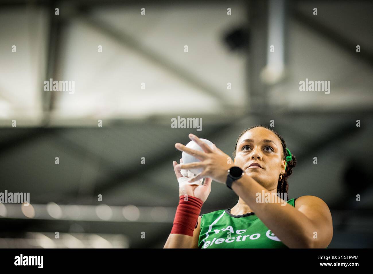 Belgian Jolien Boumkwo pictured in action during the Belgian indoor ...