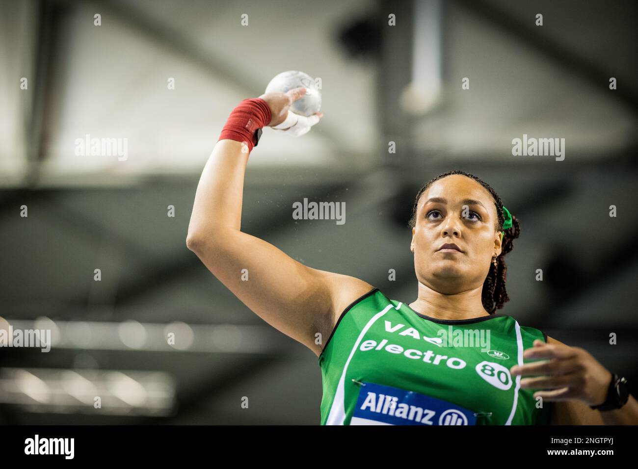 Belgian Jolien Boumkwo pictured in action during the Belgian indoor ...