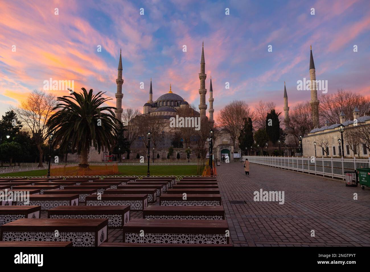 Islamic or ramadan background photo. Sultanahmet or Blue Mosque at ...