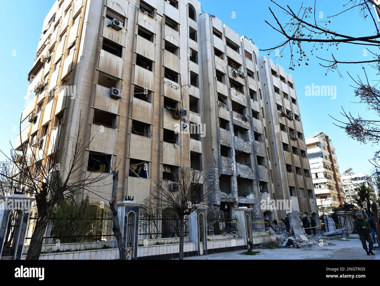 Damascus. 19th Feb, 2023. This photo taken on Feb. 19, 2023 shows a ...