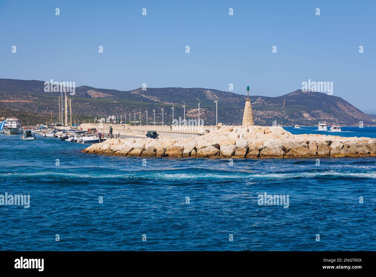 Harbor in Latchi commune, part of Polis city in Cyprus island country ...