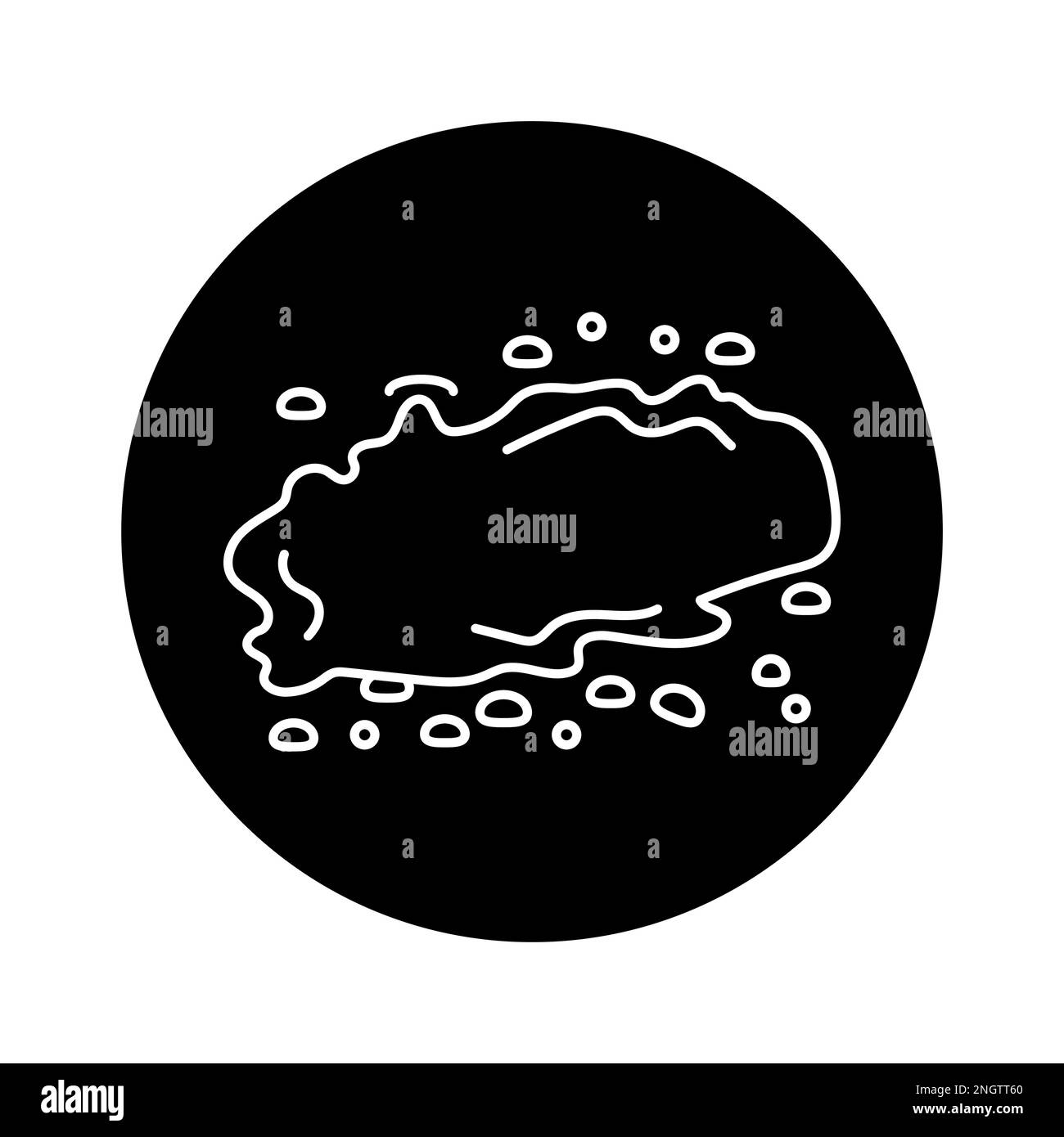 Pool of blood color line icon. Bleeding and injuries concept. Pictogram ...