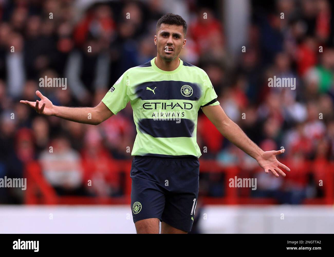 Manchester City's Rodri during the Premier League match at the City ...