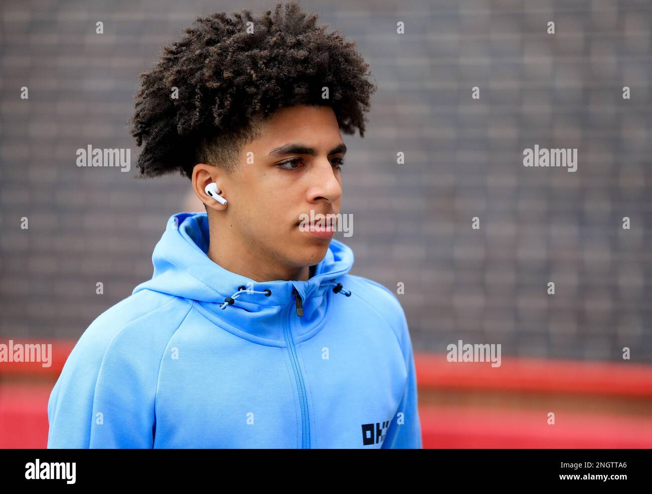 Manchester City's Rico Lewis ahead of the Premier League match at the ...