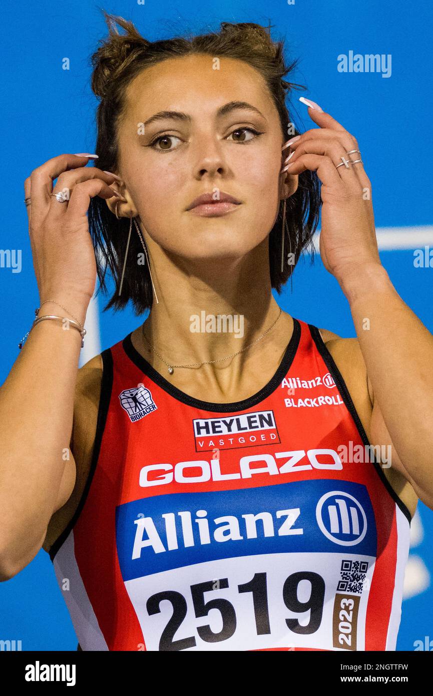 Belgian Rani Rosius pictured after the Belgian indoor athletics ...