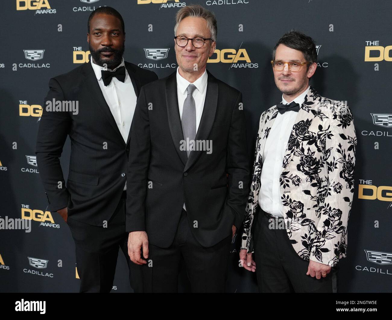 Los Angeles, USA. 18th Feb, 2023. (L-R) Eme Ikwuakor, David Shane and ...