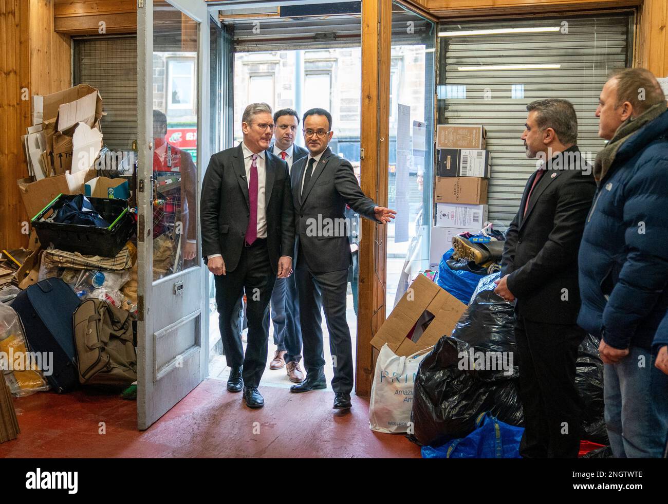 Labour party leader Keir Starmer with Scottish Labour leader Anas ...