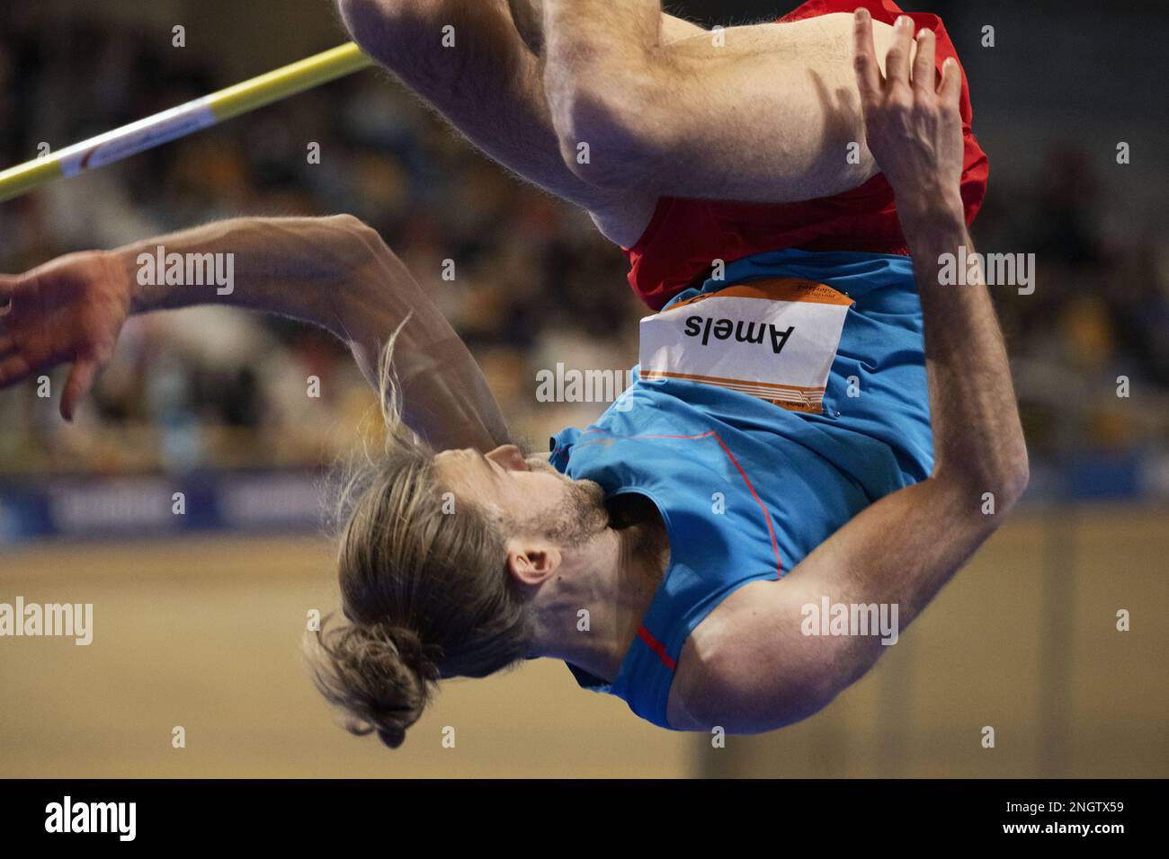 APELDOORN - High jumper Douwe Amels during the second day of the Dutch ...