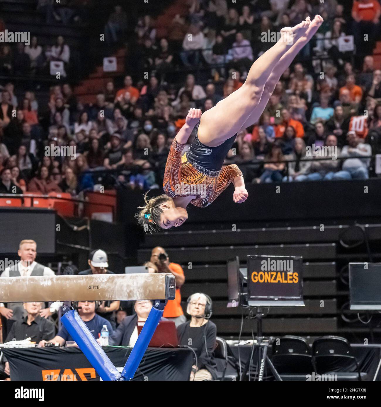 Oregon State's Sidney Gonzales tied for second place with a score of 9. ...