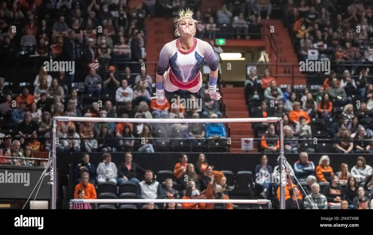 Corvallis, USA. 18th Feb, 2023. Arizona's Bailey McCabe tied for first ...