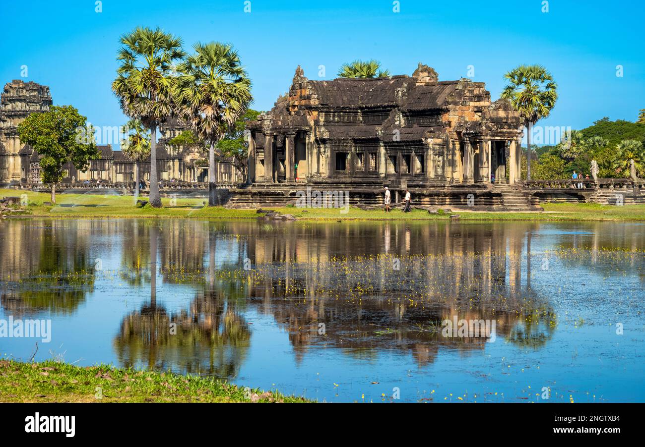 One of the ancient libraries inside the compund of the famed Angkor Wat ...