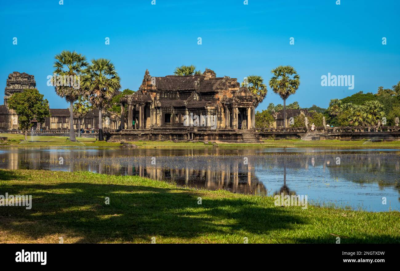 One of the ancient libraries inside the compund of the famed Angkor Wat ...
