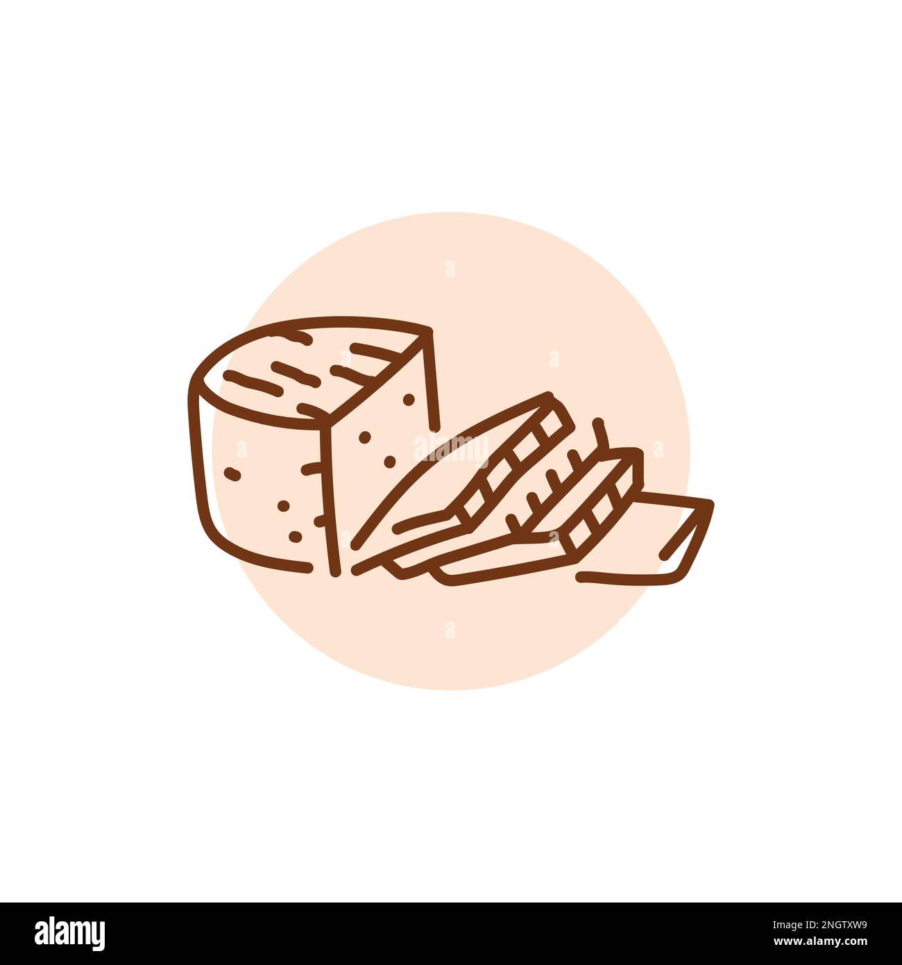 Sour milk cheese slice black line icon. Dairy product. Pictogram for ...