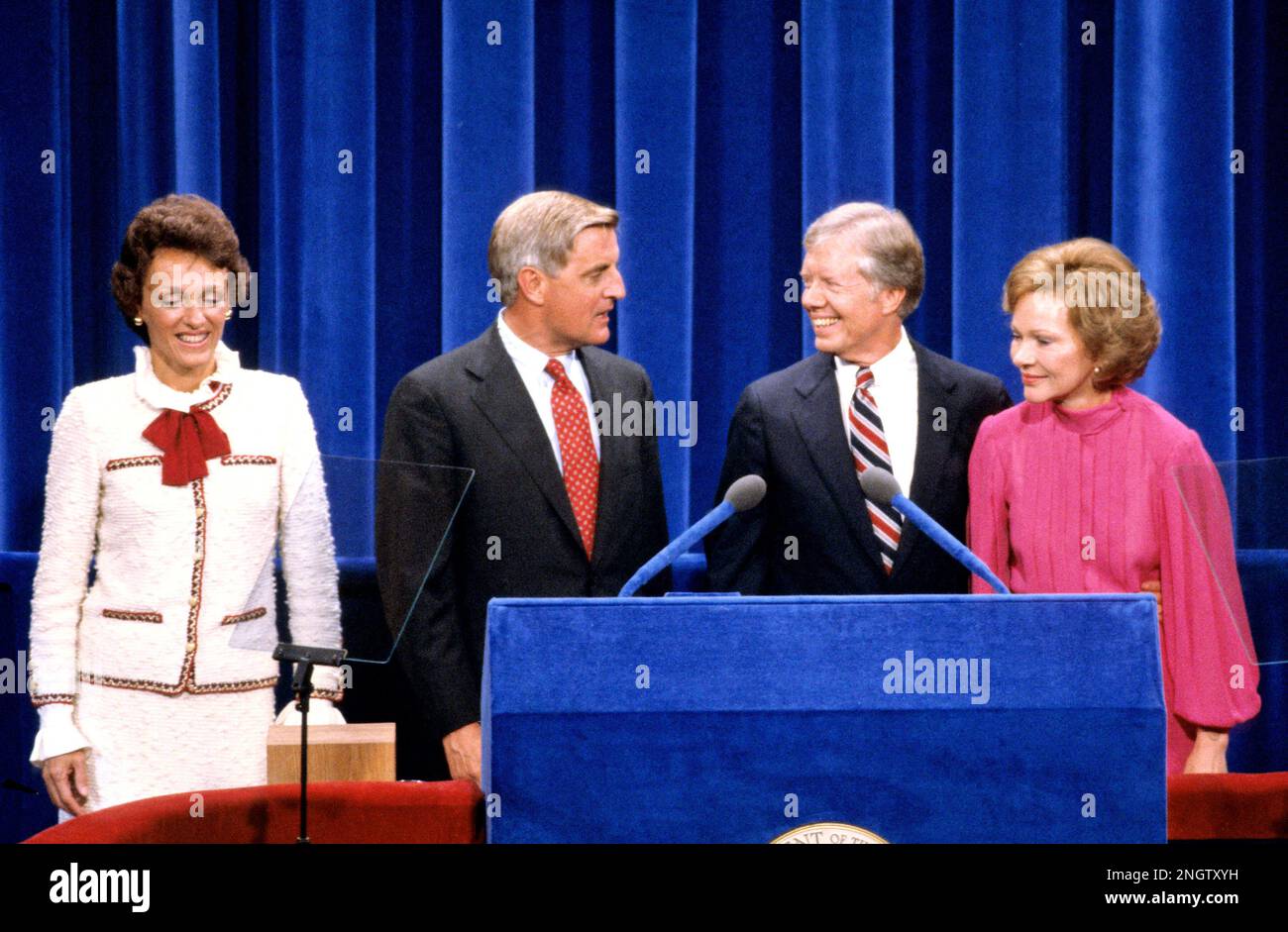 United States President Jimmy Carter, center right, and US Vice ...