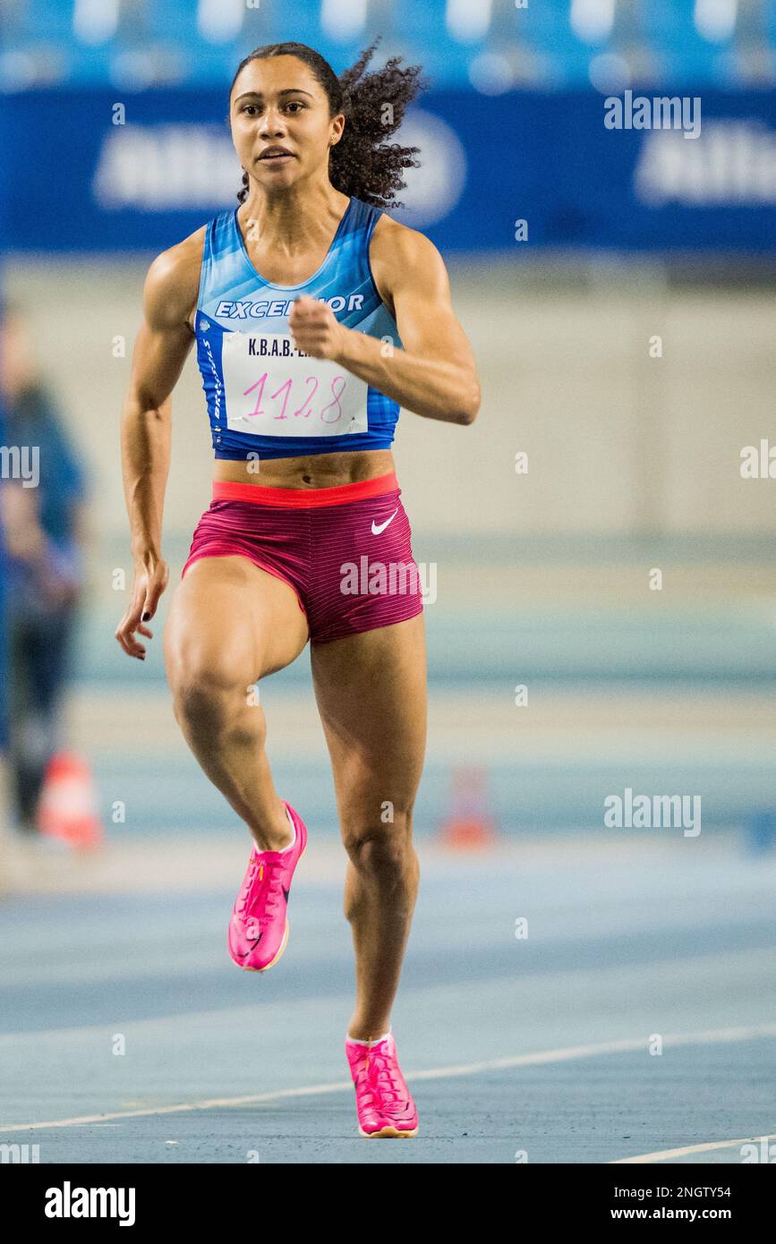 Belgian Delphine Nkansa pictured in action during the women's 60m ...