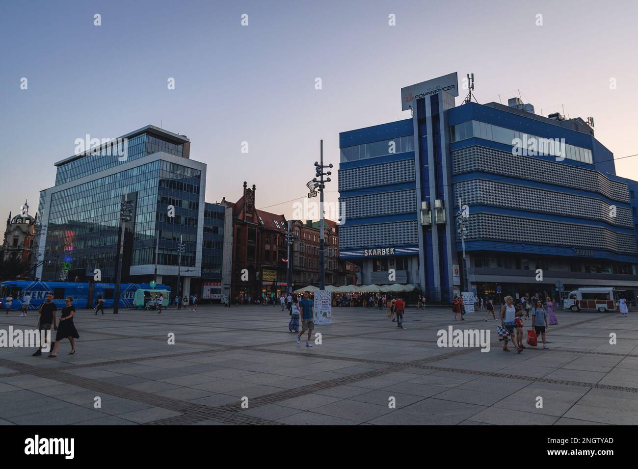 City Hall and Skarbek Department Store on Market Square in Katowice ...