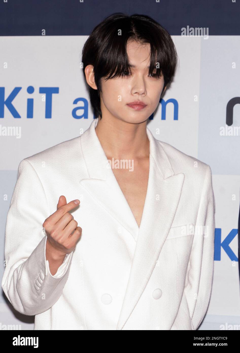 18 February 2023 - Seoul, South Korea : (L to R) Soobin, Hueningkai, Beomgyu, Yeonjun and ...