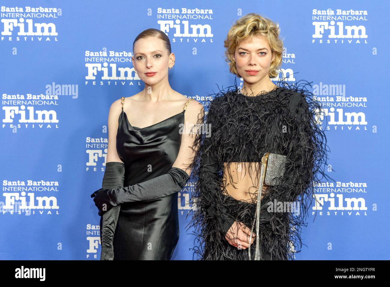 (l-r) Bren Cukier and Marianna Zydek arrive at the 2023 Santa Barbara ...