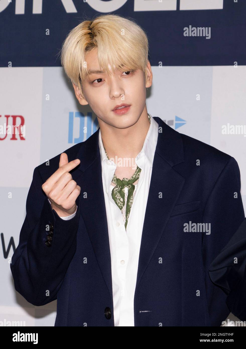 Seoul, South Korea. 18th Feb, 2023. (L to R) Soobin, Hueningkai, Beomgyu, Yeonjun and Taehyun, K ...