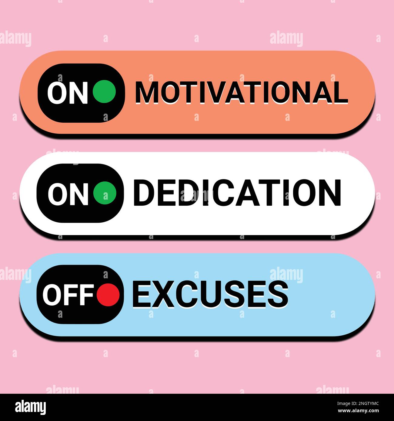 Motivational, Dedication, Excuses. Lettering. Hand-drawn illustration ...