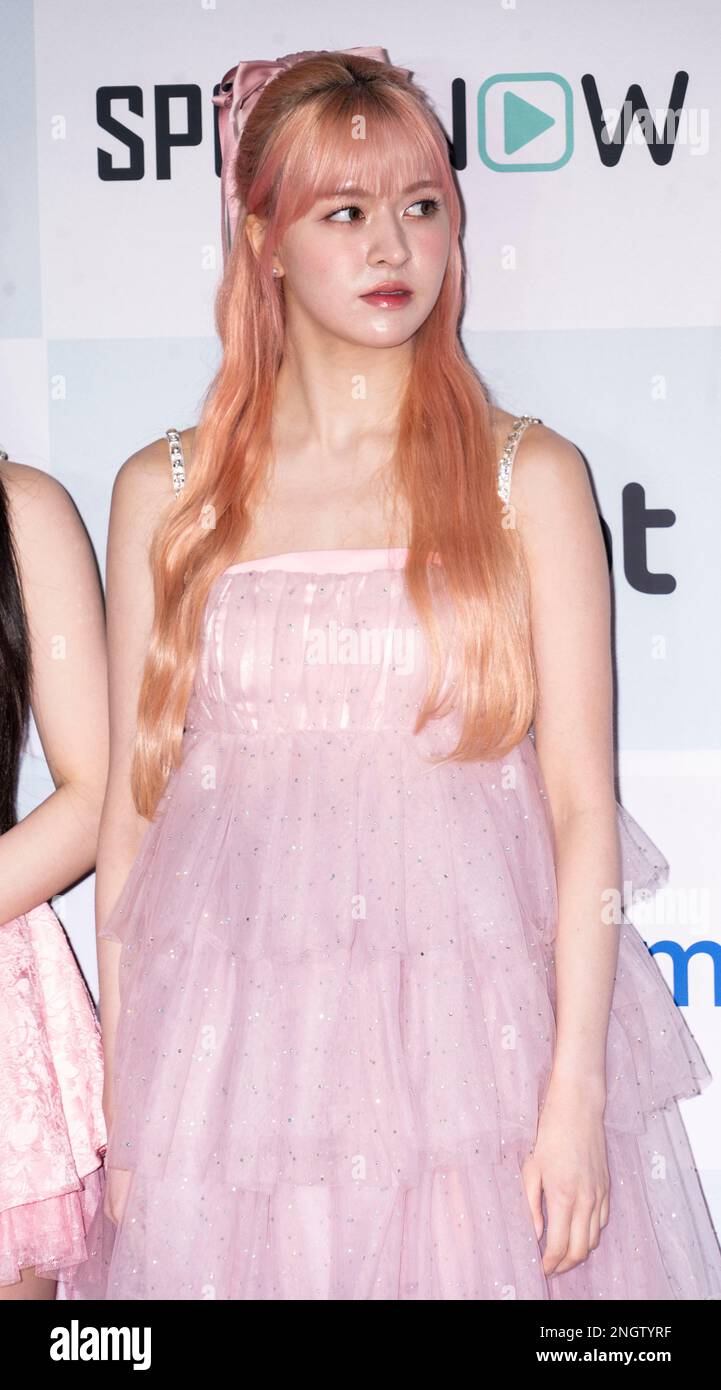 Seoul, South Korea. 18th Feb, 2023. Lily, Haewon, Sullyoon, Bae, Jiwoo ...