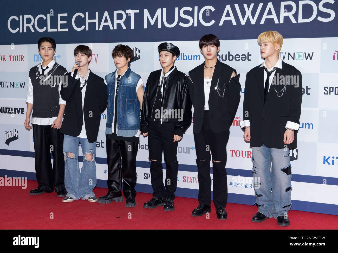 Seoul, South Korea. 18th Feb, 2023. Geonu, Bain, Lim Ji-min, JM, DY and ...