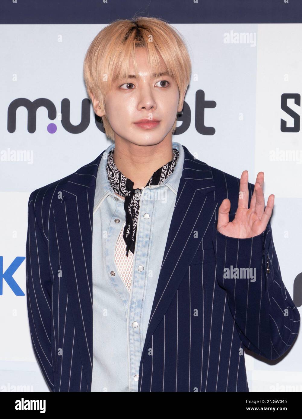 18 February 2023 - Seoul, South Korea : (L to R) Soobin, Hueningkai, Beomgyu, Yeonjun and ...