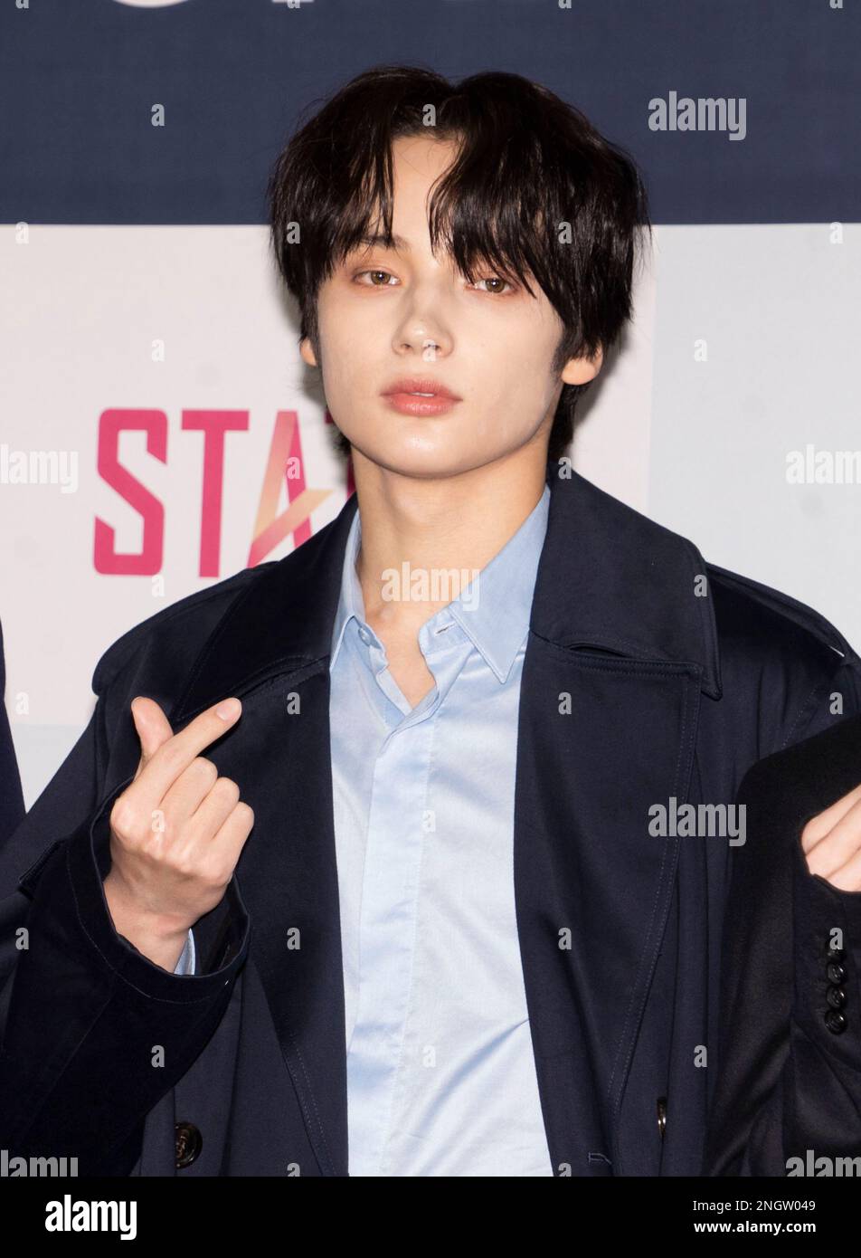 18 February 2023 - Seoul, South Korea : (L to R) Soobin, Hueningkai, Beomgyu, Yeonjun and ...