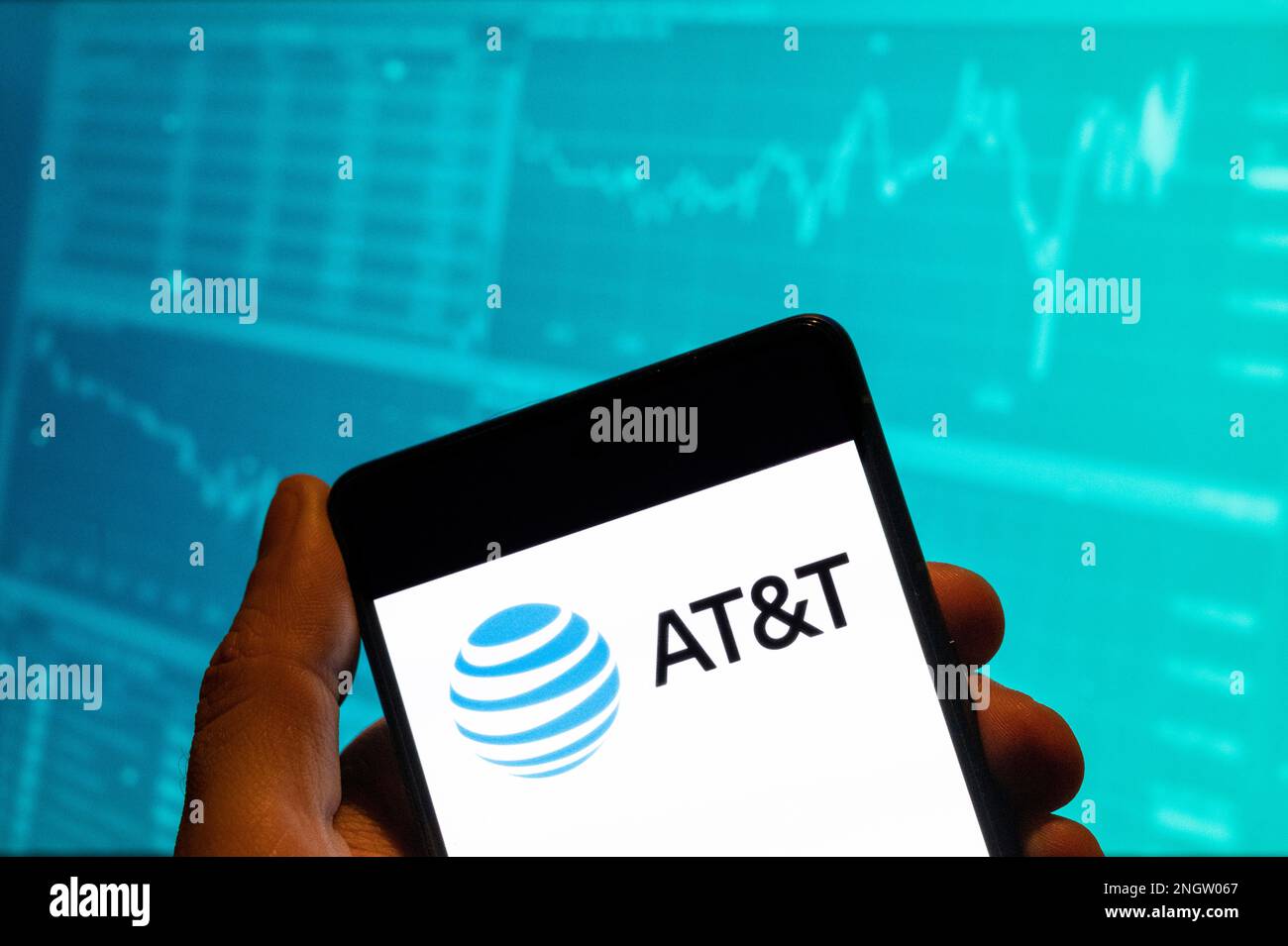 In this photo illustration, the world's largest telecommunications ...