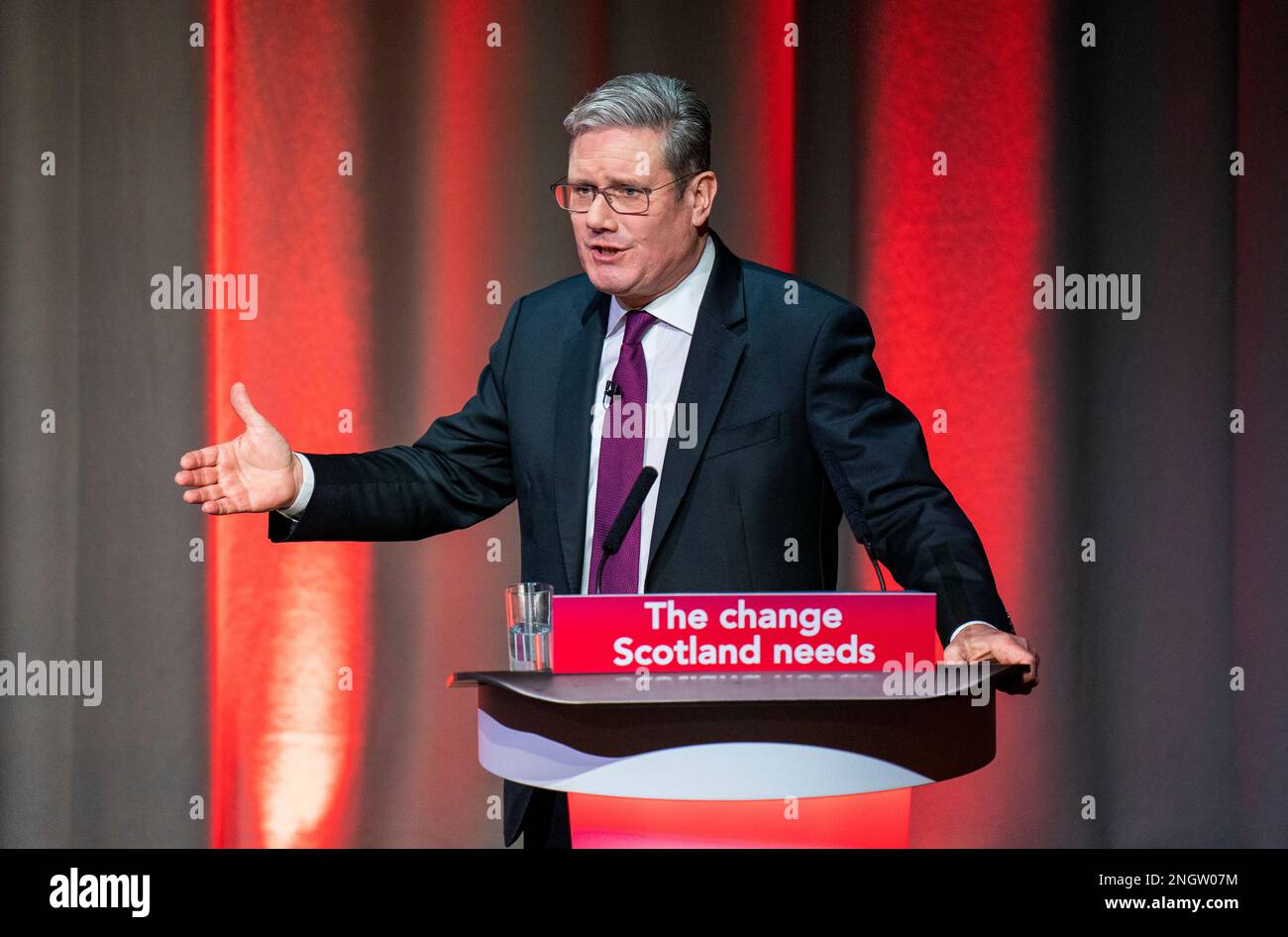 Labour party leader Sir Keir Starmer speaking on the third day of the ...