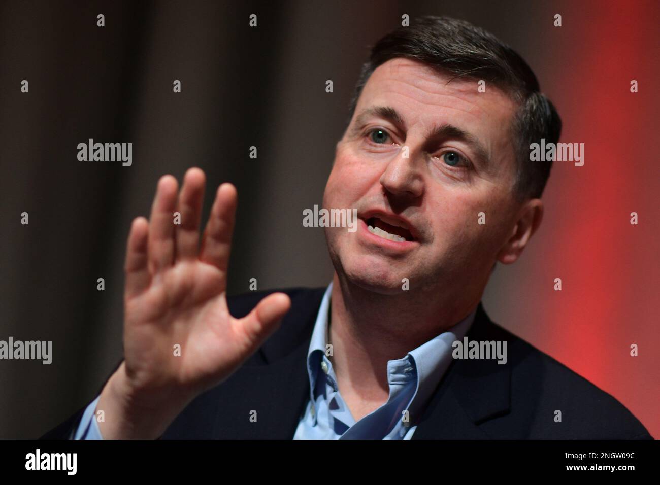 Edinburgh Scotland, UK 19 February 2023. Former MP Douglas Alexander at ...