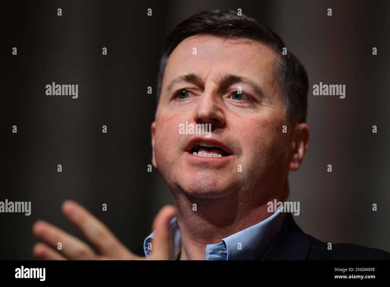 Edinburgh Scotland, UK 19 February 2023. Former MP Douglas Alexander at ...