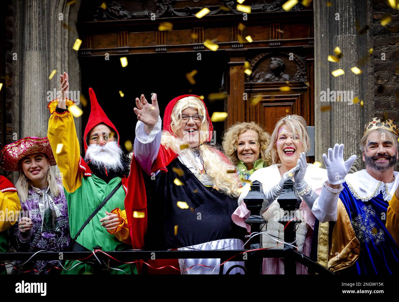 NIJMEGEN - Mayor Hubert Bruls of Nijmegen dressed as Little Red Riding ...