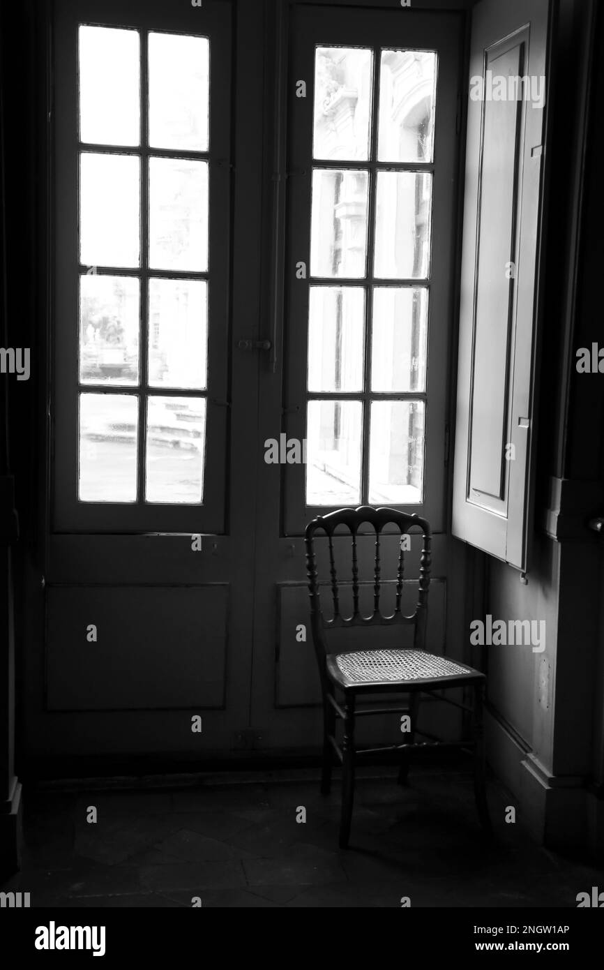 Morning sun through window Black and White Stock Photos & Images - Alamy