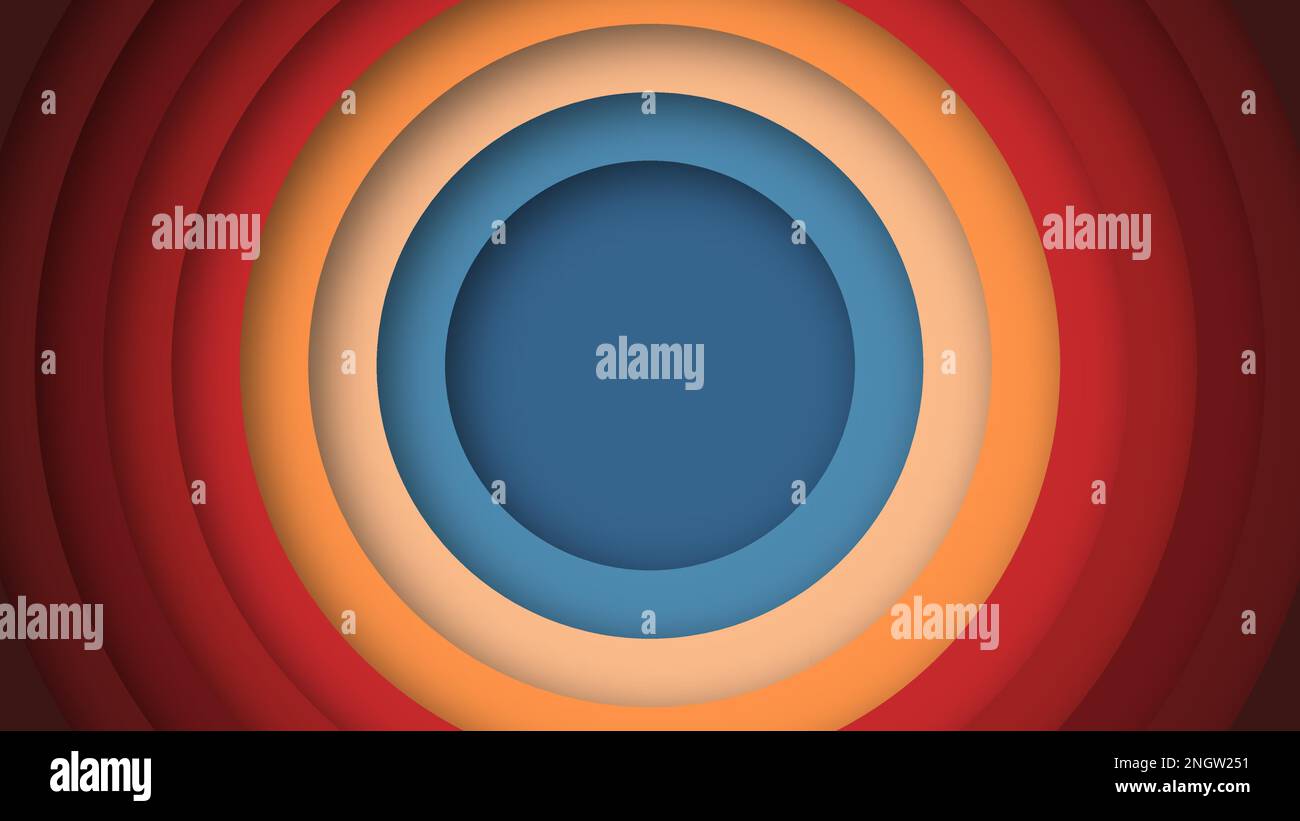Abstract colours 1970's 1950's 1960's background with circles element ...