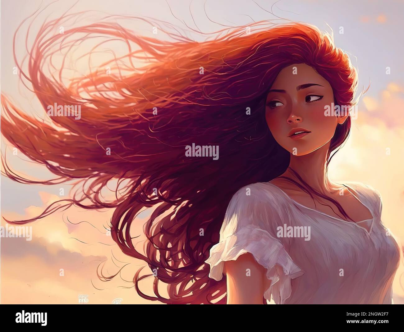 Manga woman illustration hi-res stock photography and images - Alamy