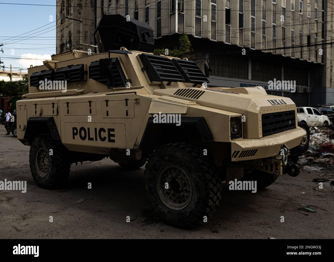 A Mine-Resistant Ambush Protected vehicle (MRAP) belonging to the ...