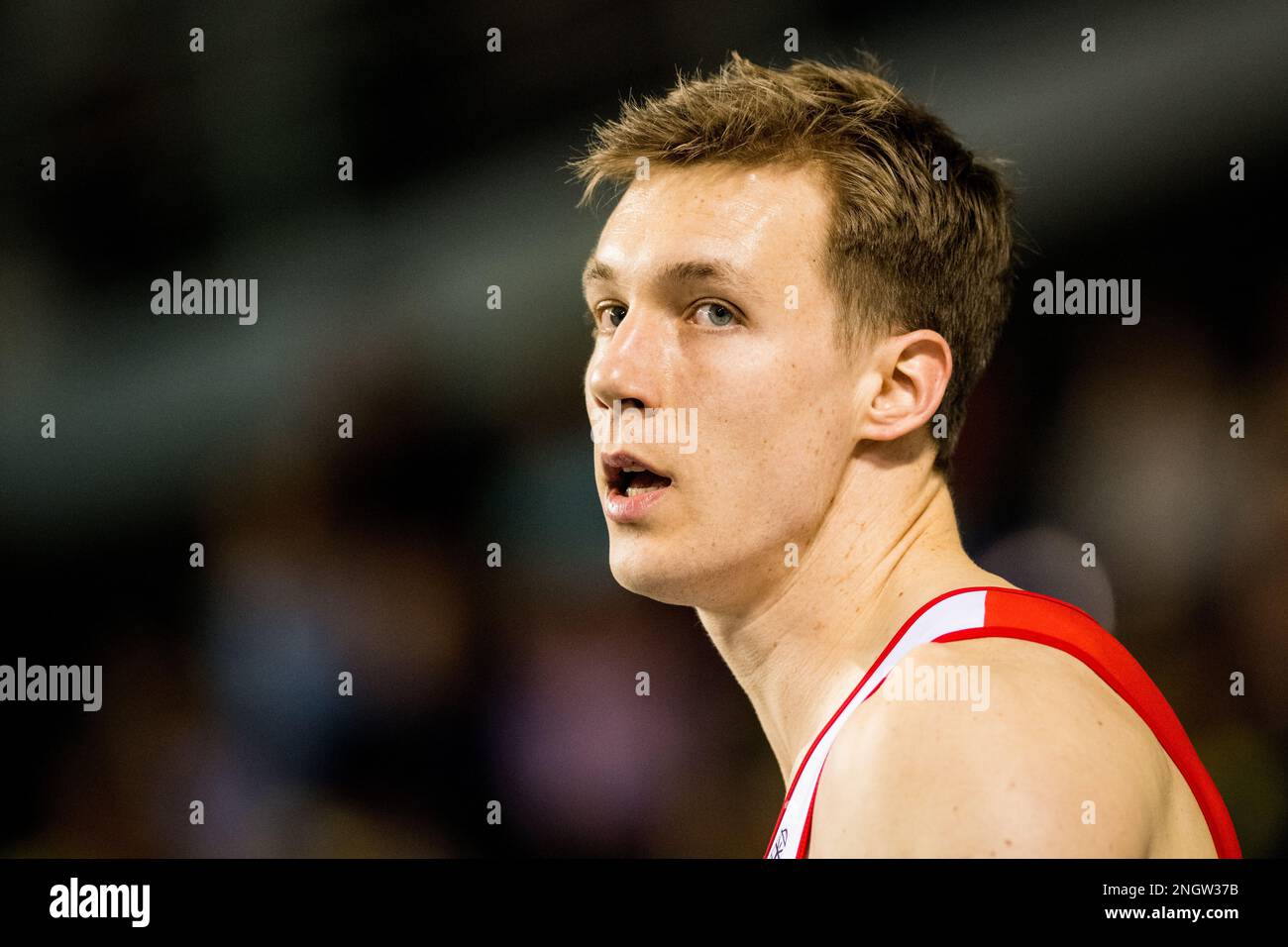 Belgian athlete Julien Watrin is seen at the Belgian indoor athletics ...
