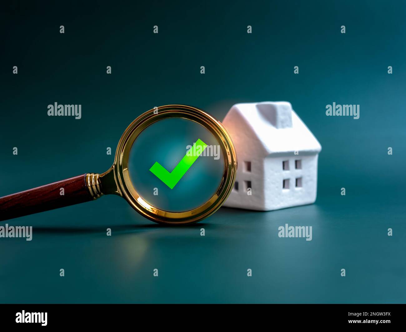 Glowing checkmark on digital hi-res stock photography and images - Alamy