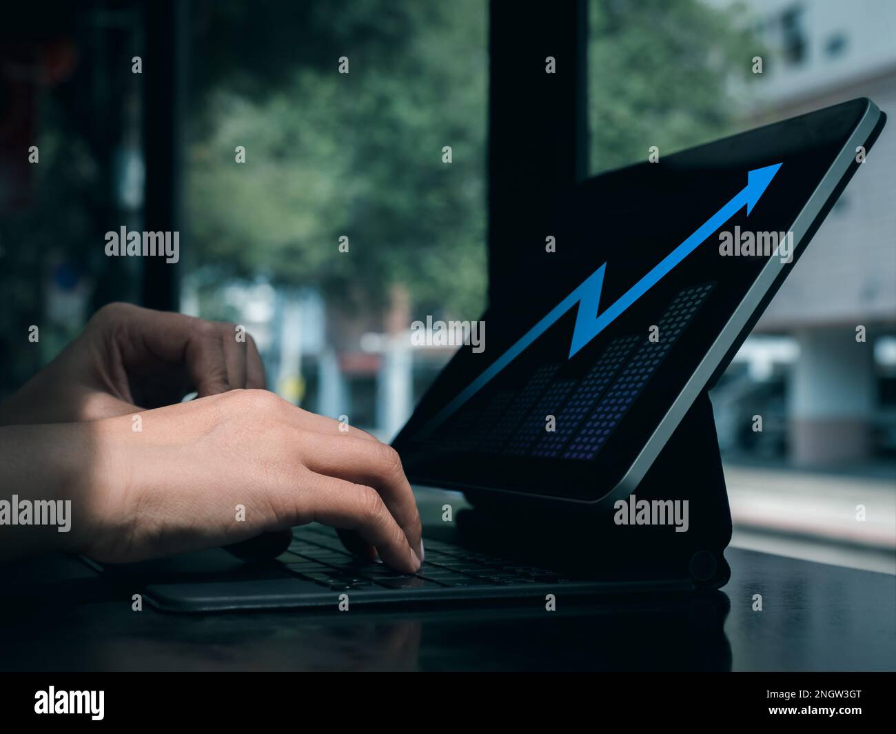 Digital investment analysis, trading, financial business growth ...