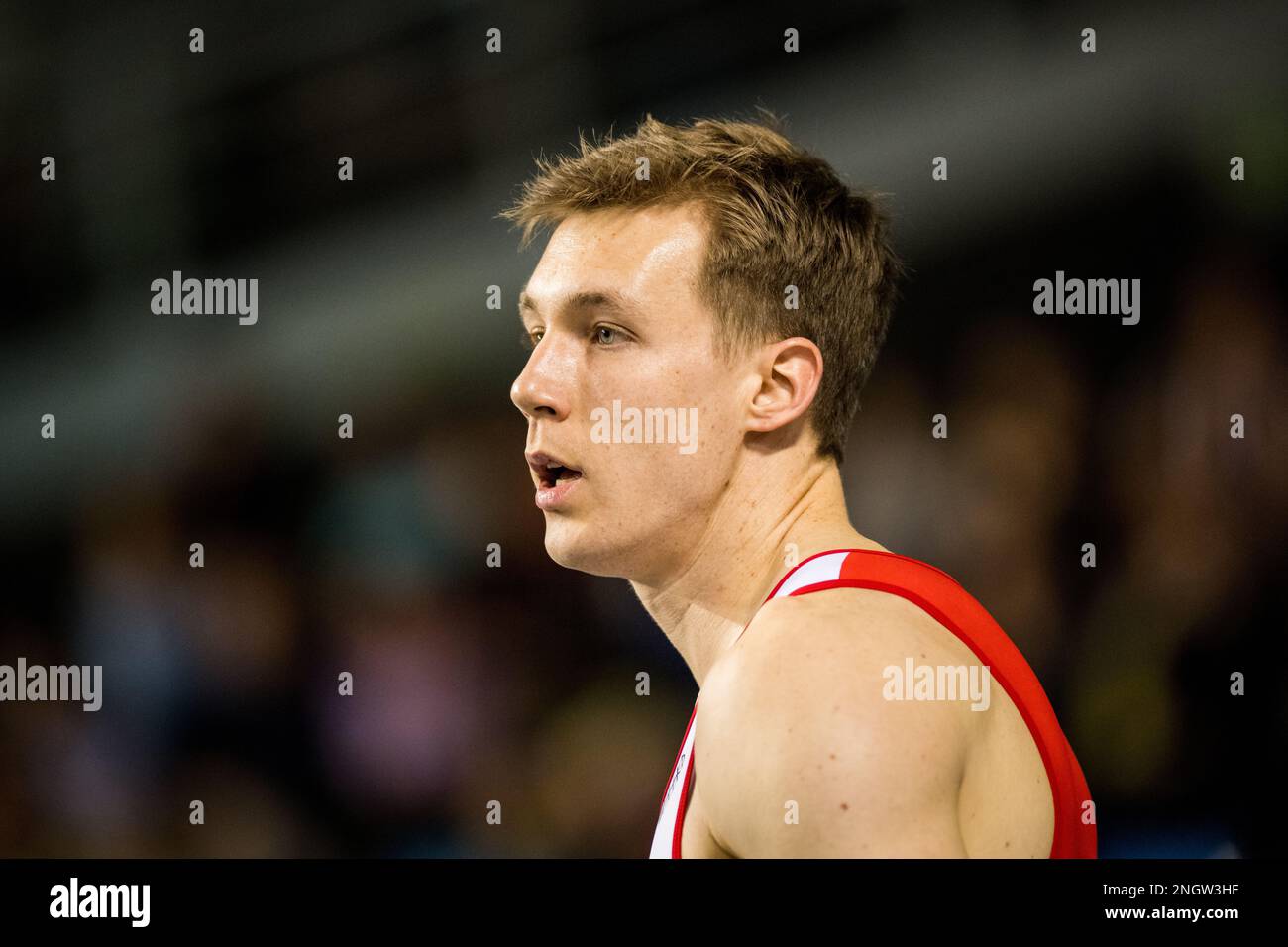 Belgian athlete Julien Watrin is seen at the Belgian indoor athletics ...