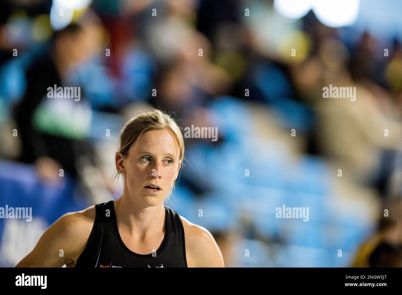 Belgian athlete Imke Vervaet pictured in action during the women's 200m ...