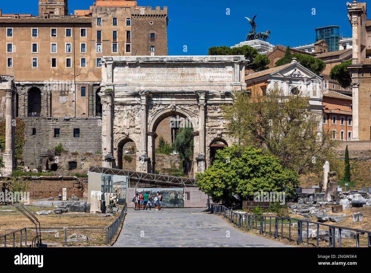 Italy, Rome, Roman Forum, Arch of Septimius Severus Stock Photo - Alamy
