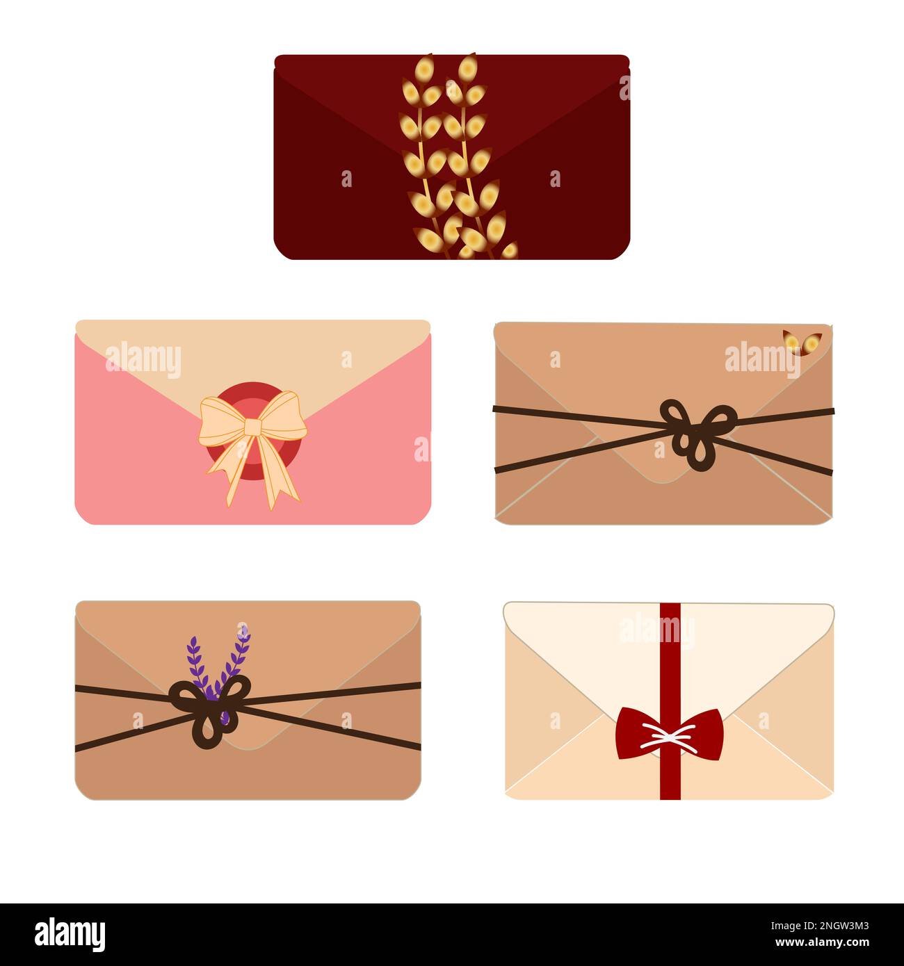 Letter envelope with paper document vector illustration. Closed, open ...
