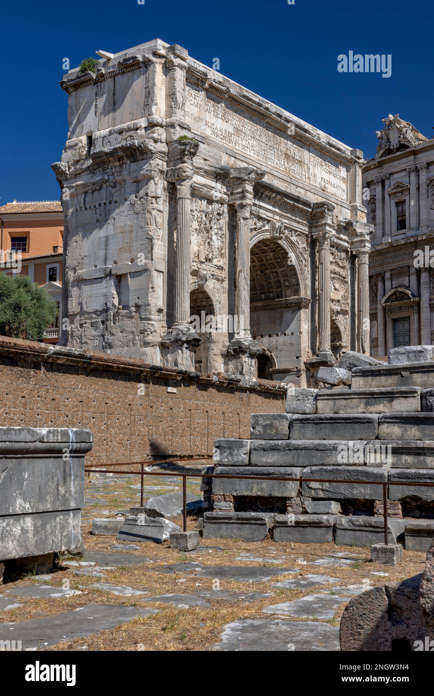 Italy, Rome, Roman Forum, Arch of Septimius Severus Stock Photo - Alamy