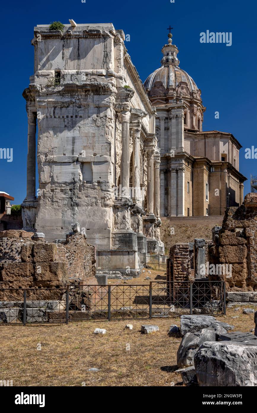 Italy, Rome, Roman Forum, Arch of Septimius Severus Stock Photo - Alamy