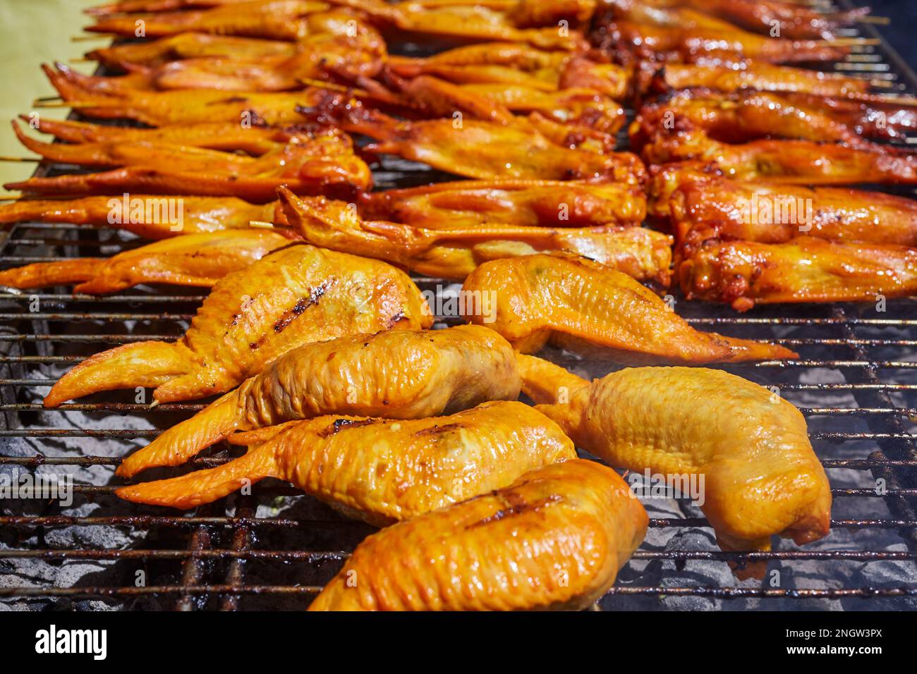 Stuffed chicken wings, a popular dish at the Outdoor Asian Market, FDR ...