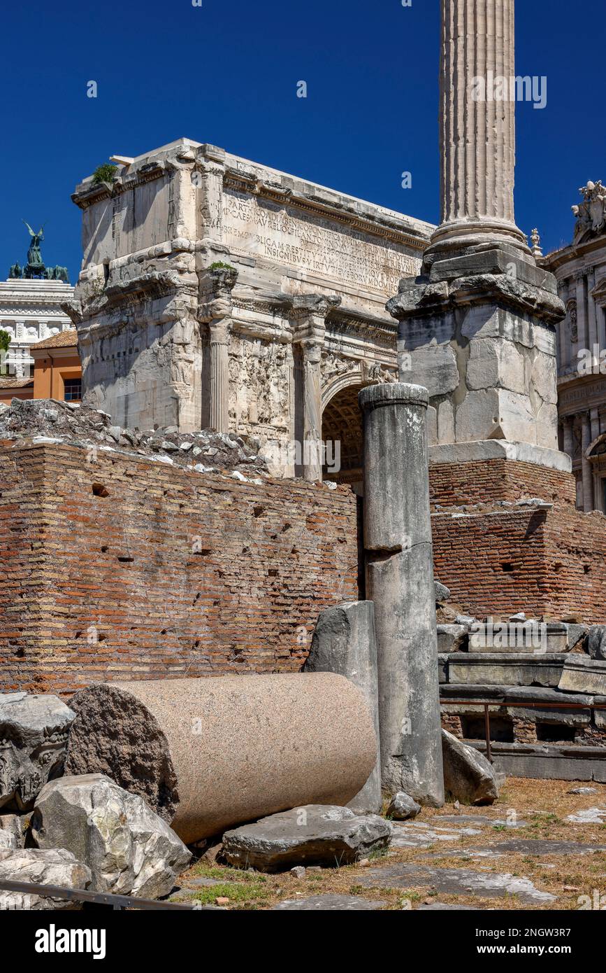 Italy, Rome, Roman Forum, Arch of Septimius Severus Stock Photo - Alamy