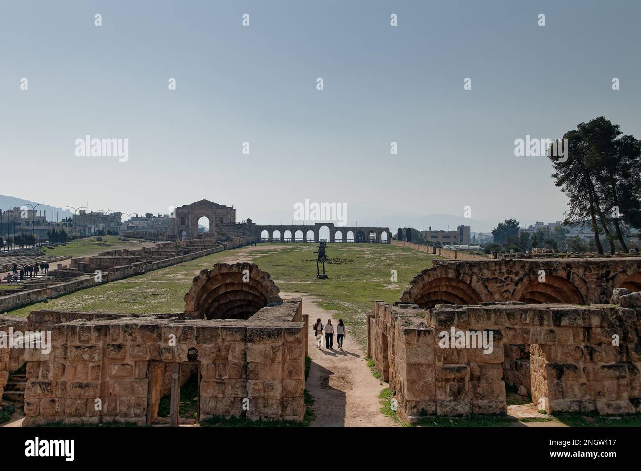 The circus-hippodrome in the ancient Greco-Roman city of Jerash, Jordan ...